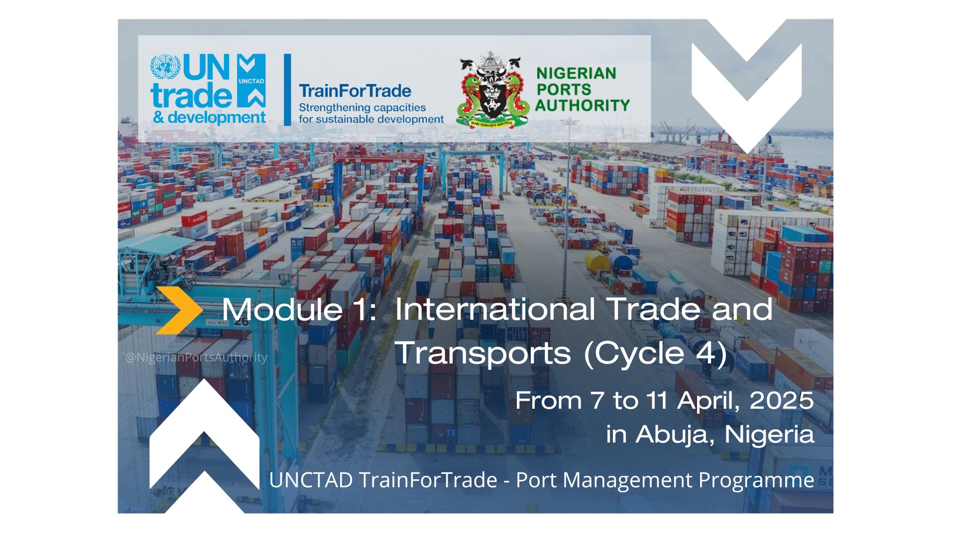 TrainForTrade Modern Port Management Course: Launch of Cycle 4 and Module 1 in Nigeria ...